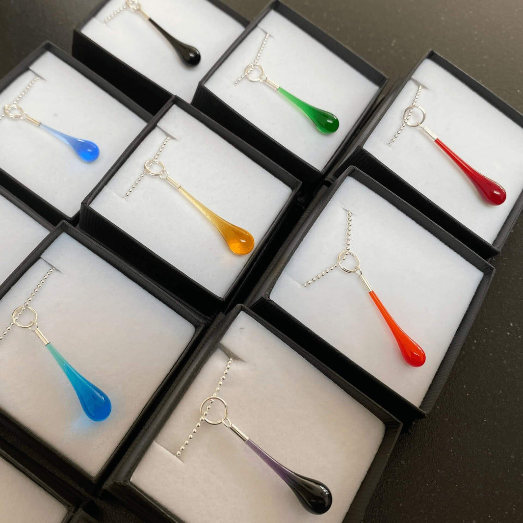 Contemporary glass necklaces by Wearing Glass